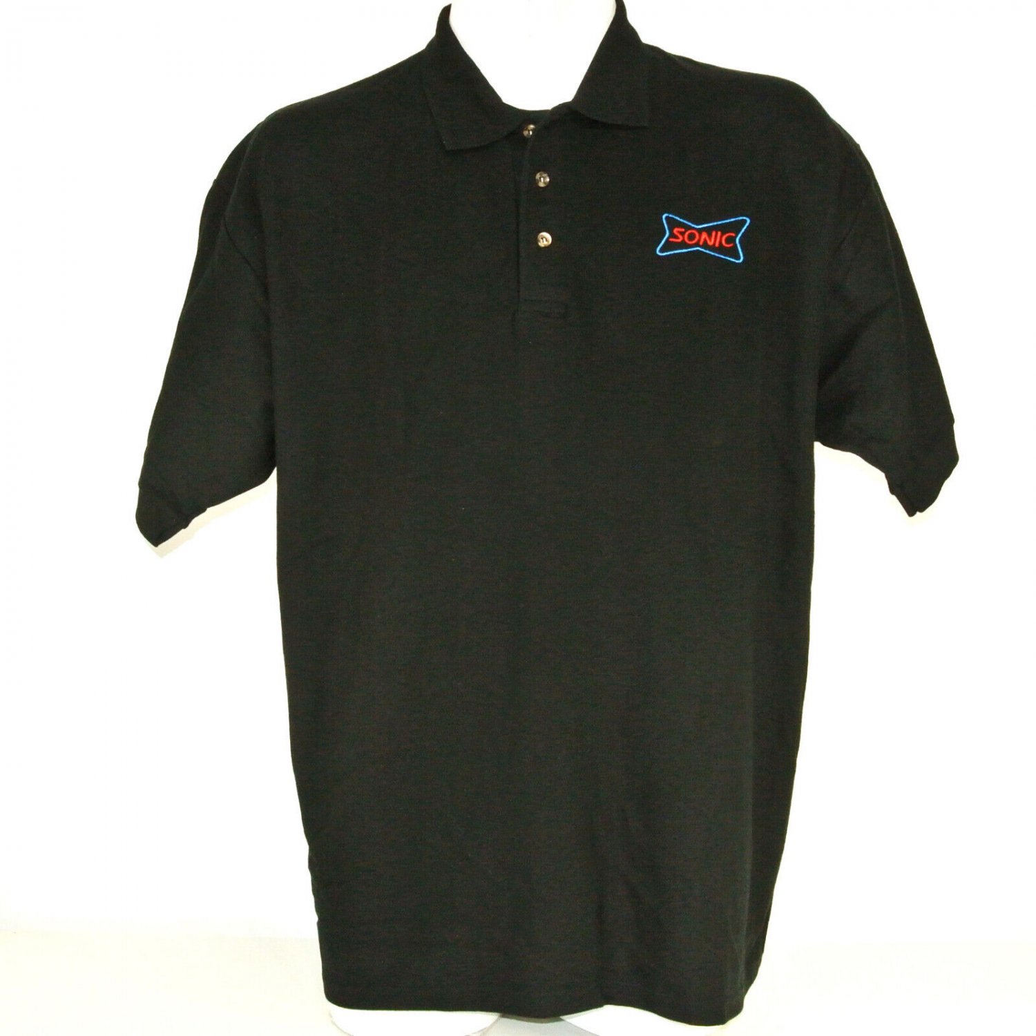SONIC Drive In Fast Food Employee Uniform Polo Shirt Black Size 2XL NEW