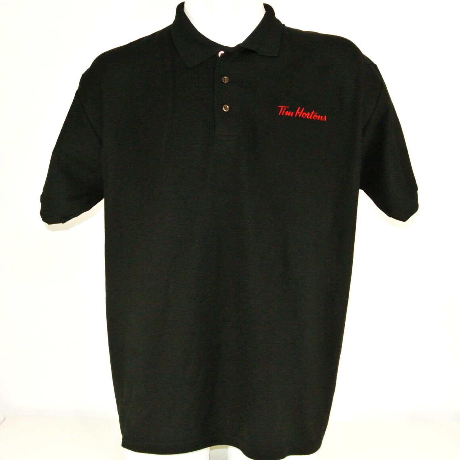 TIM HORTONS Employee Uniform Polo Shirt Black Size 3XL NEW