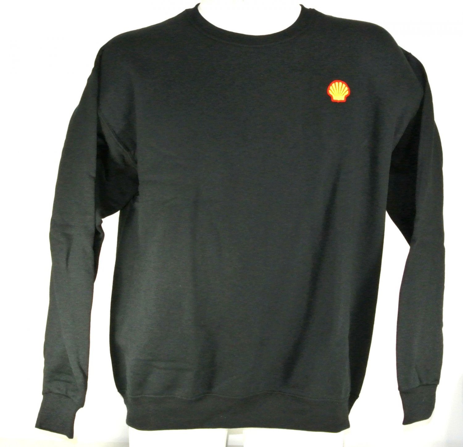 SHELL Gas Station Oil Employee Uniform Sweatshirt Black Size L Large NEW