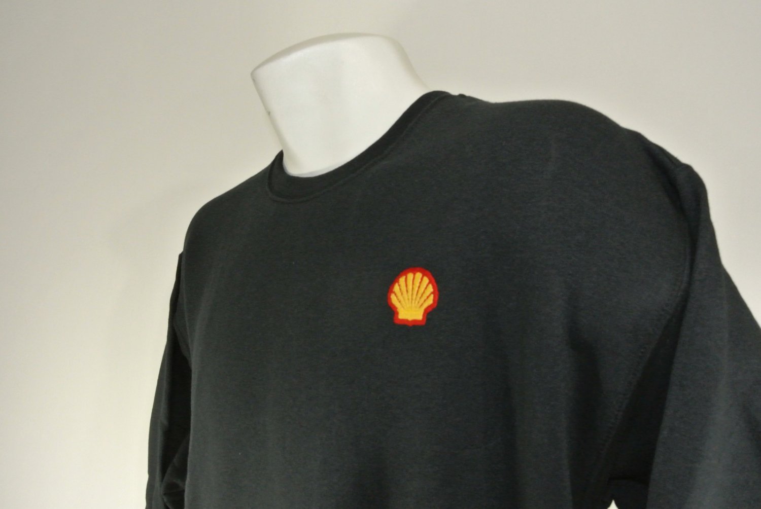 SHELL Gas Station Oil Employee Uniform Sweatshirt Black Size L Large NEW