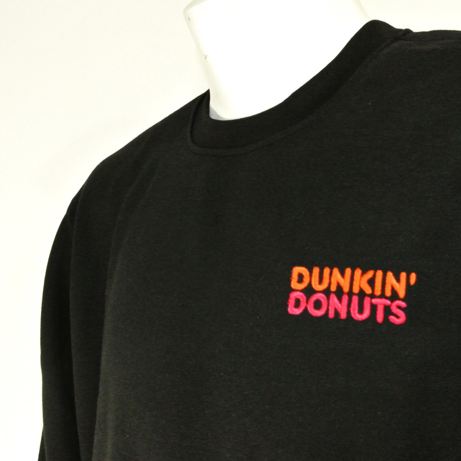 DUNKIN DONUTS Coffee & Donuts Employee Uniform Sweatshirt Black Size ...