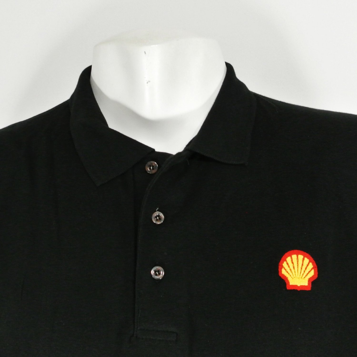 SHELL Gas Station Oil Employee Uniform Polo Shirt Black Size XL (Lot of 3)