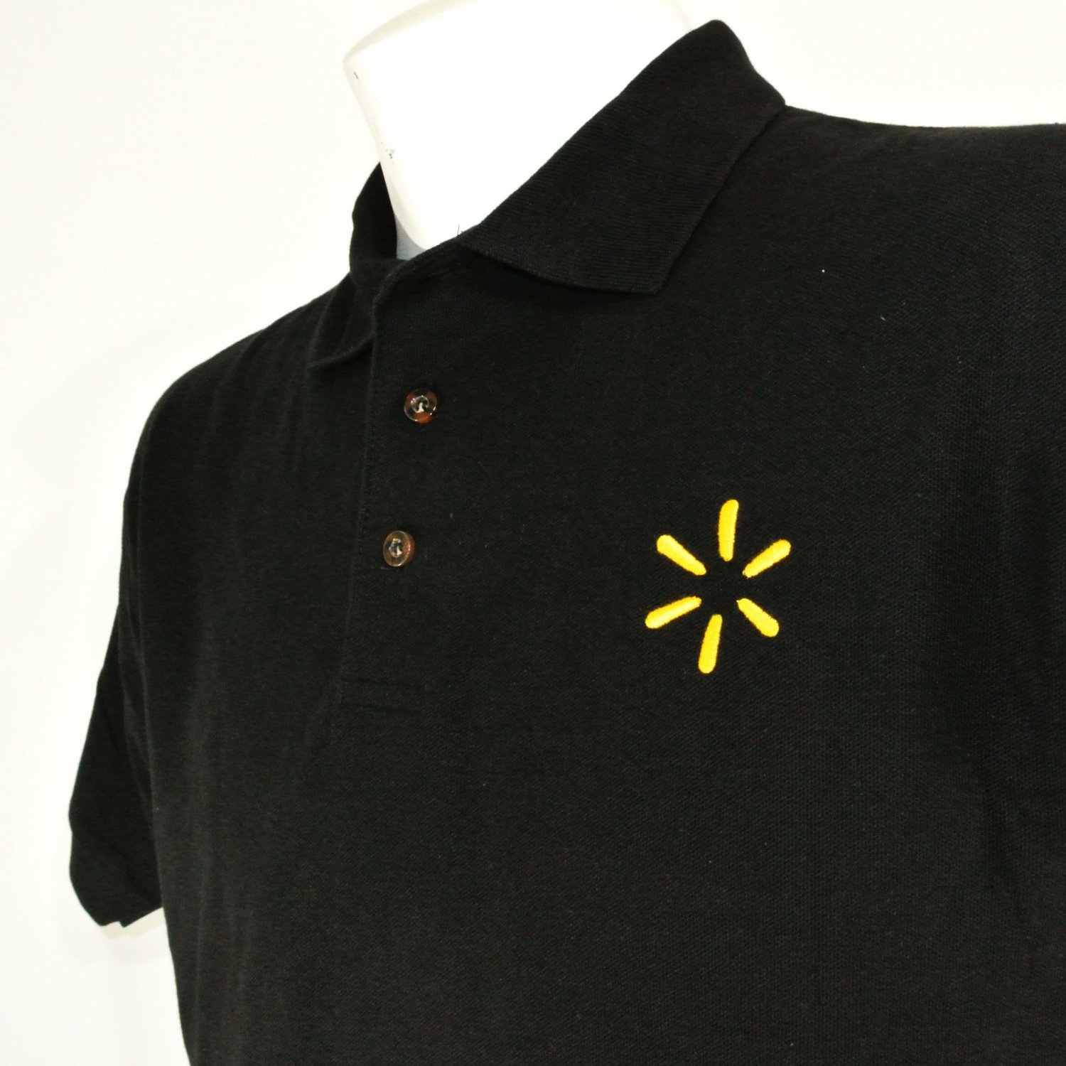 WALMART Spark Employee Uniform Polo Shirt Black Size M Medium NEW