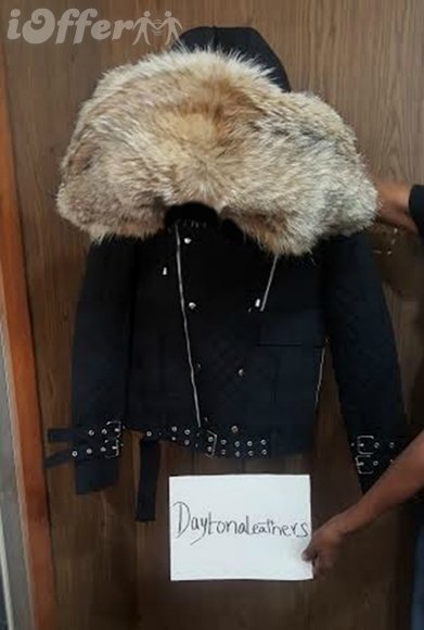 Balmain QUILTED COTTON FUR TRIM WITH REAL RACCOON FUR – NEW