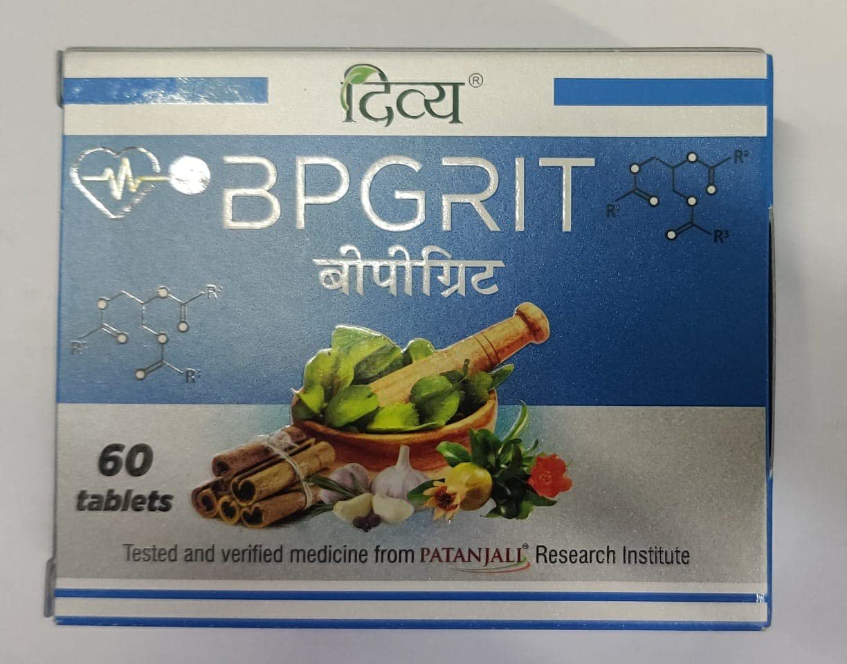 Patanjali Ayurvedic BPGrit 60 Tablets For Healthy Blood Pressure Levels