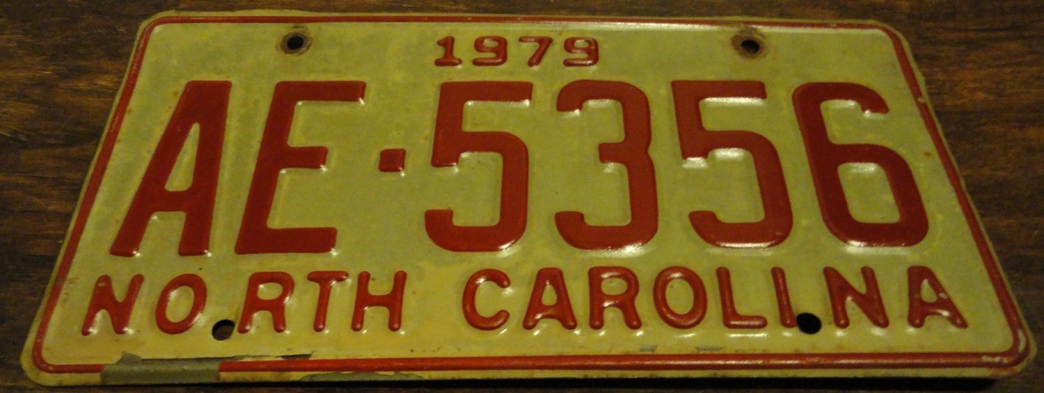 1979 AE 5356 North Carolina license plate
