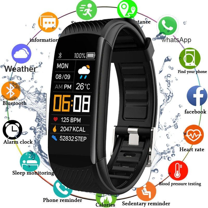 2022 Fitness Blood Smart Band Heart Rate, Waterproof, Health Fitness ...