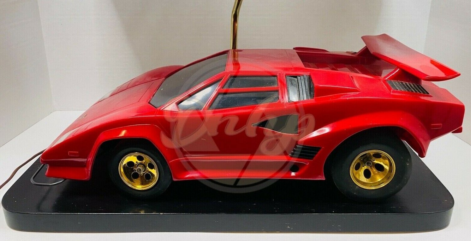 LAMBORGHINI COUNTACH 5000 Night Stand Lamp Red JCPenney Exclusive 1980s USA
