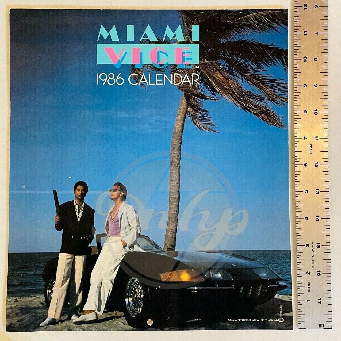 MIAMI VICE 1986 12 Month First Edition Calendar 12x10 USA 1985 NOS Vintage