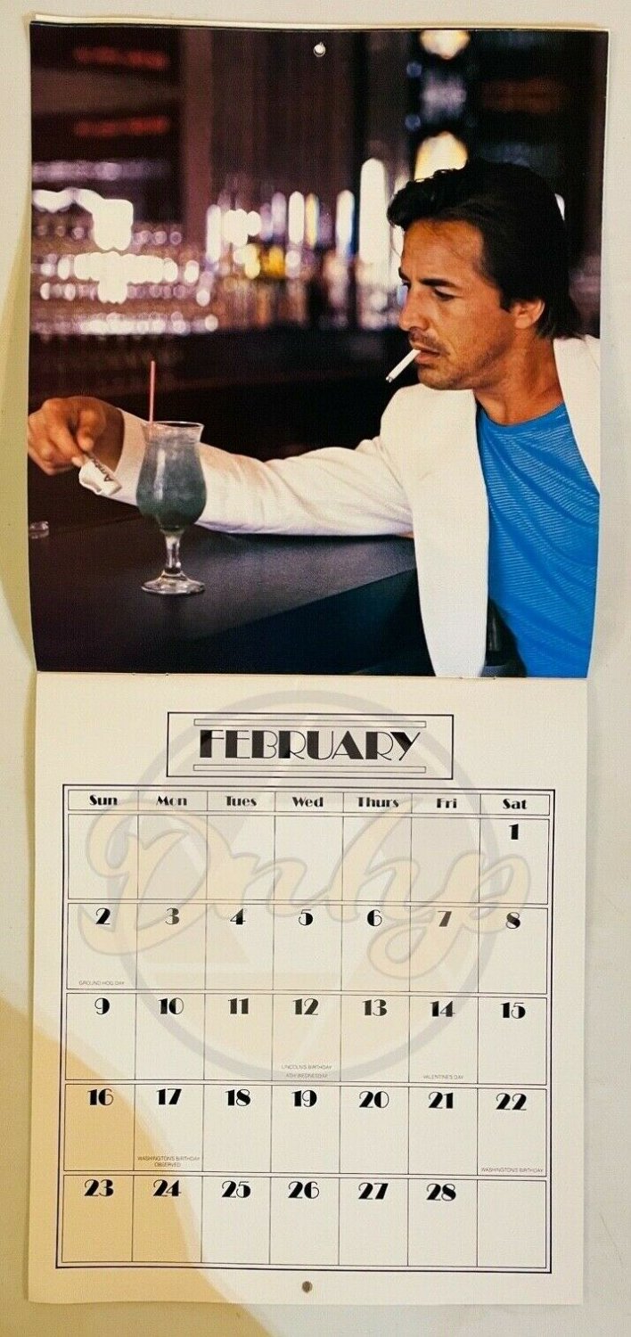MIAMI VICE 1986 12 Month First Edition Calendar 12x10 USA 1985 NOS Vintage