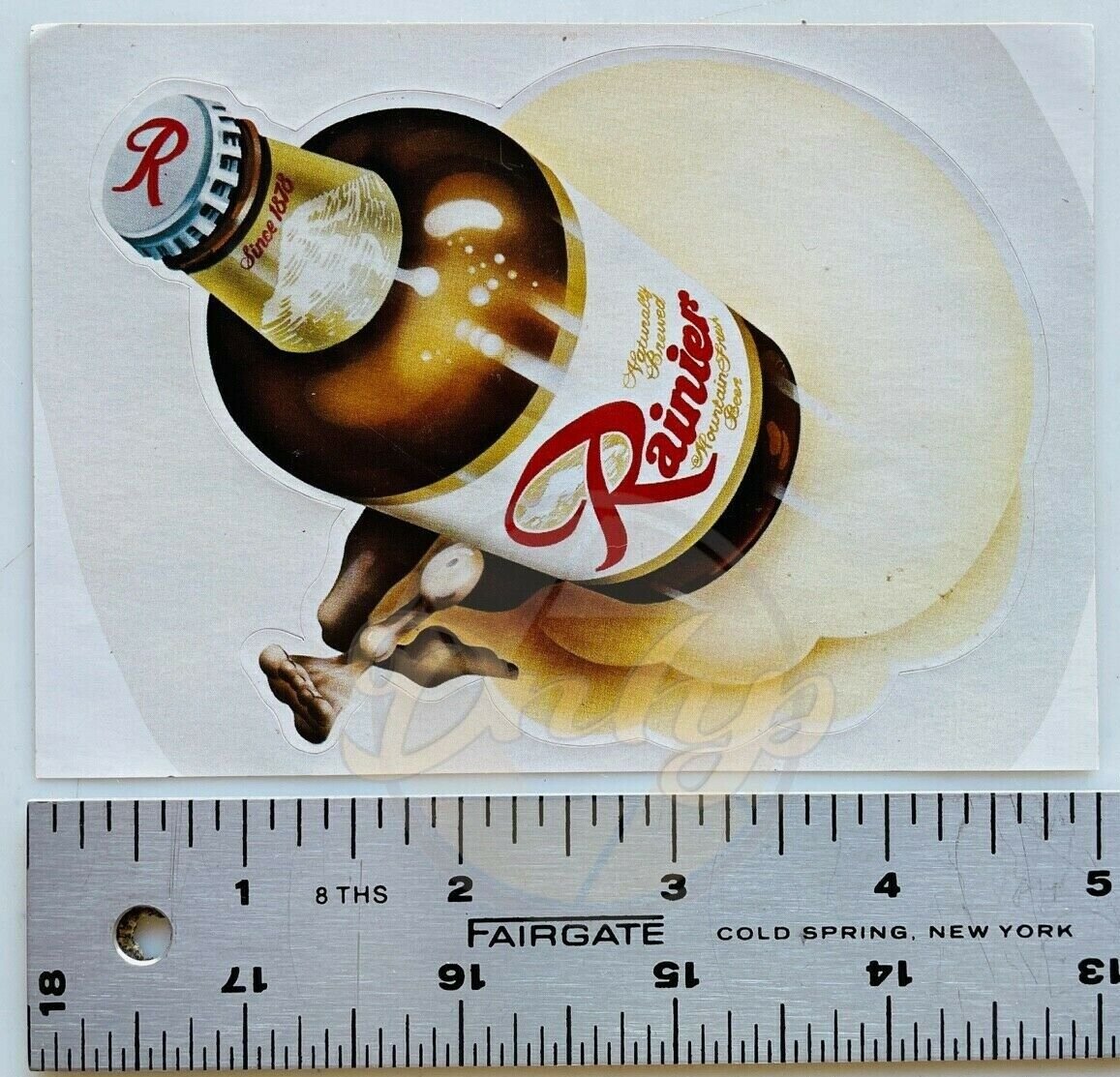 RAINIER BEER Bottle Legs Decal/Sticker 1980s NOS Made USA Vintage