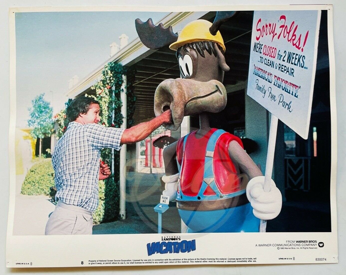 NATIONAL LAMPOONS VACATION Chevy Chase 11x14 Color (1 photo) 1983 Lobby ...