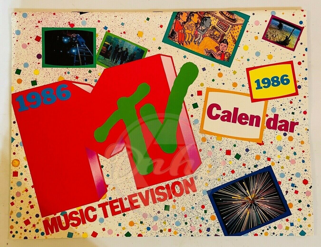 MTV 1986 12 Month 80s Artist Band Calendar 14x11 Japan 1985 NOS Vintage