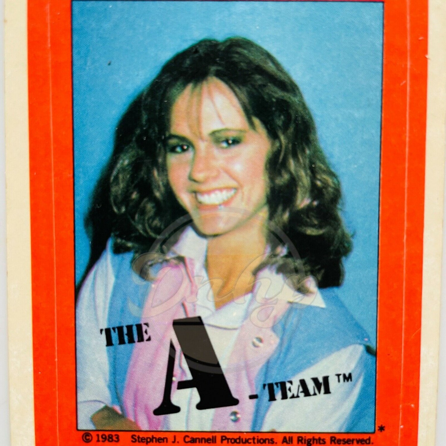 THE A TEAM Amy Amanda Allen 3 Topps Sticker Trading Card USA 1983