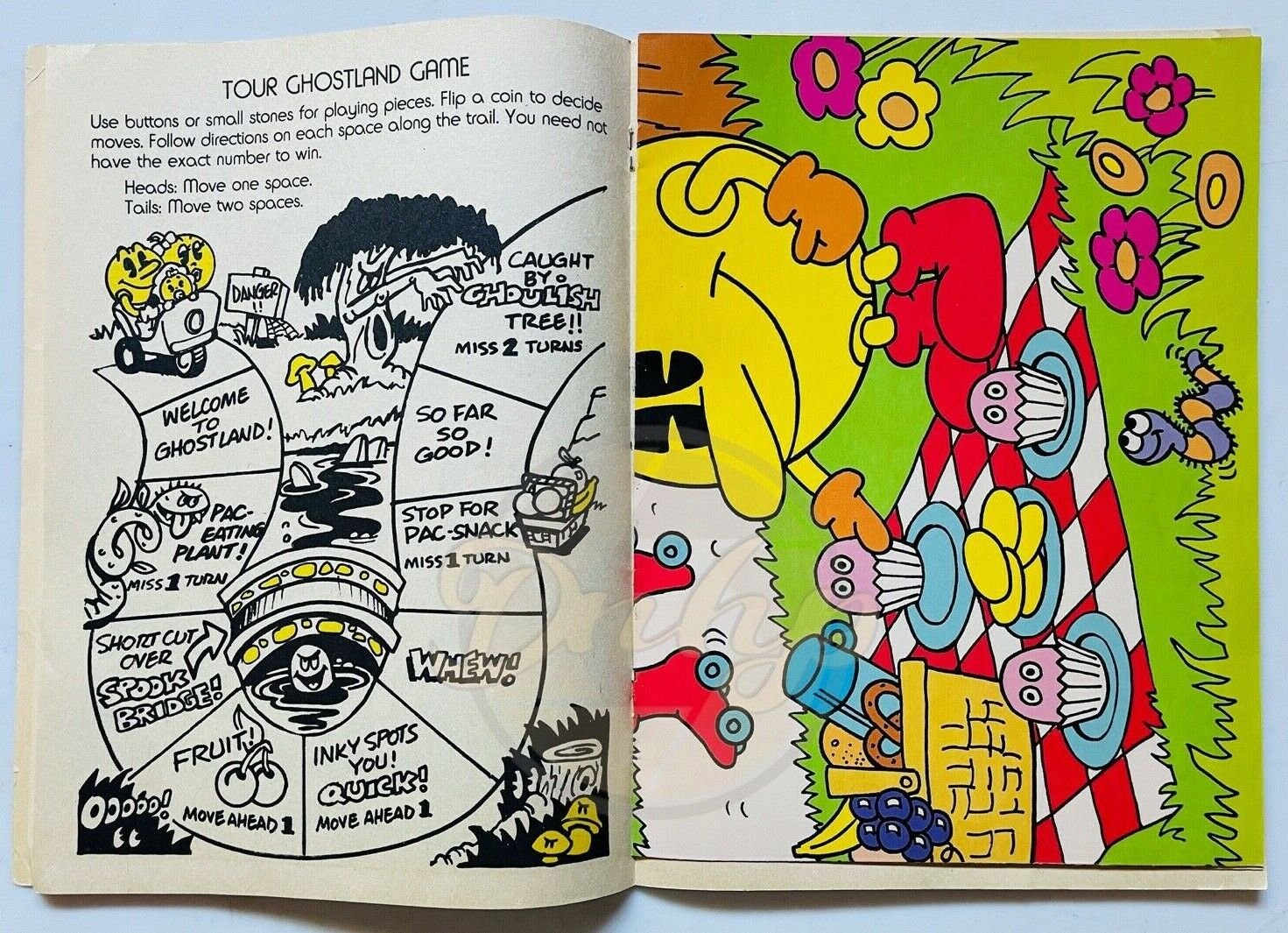 PAC MAN Golden Activity Book 21x16 Poster Bally Midway 1980s USA