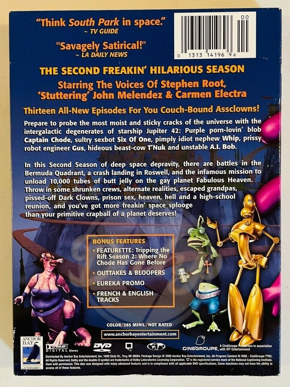 TRIPPING THE RIFT Complete Second Season DVD 2 Disc Region 1 USA