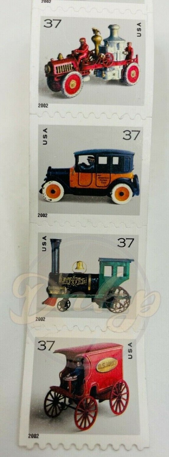 FIRE ENGINE STEAM ENGINE Stamp Roll (100 Stamps) 37 Cent 2002 OOP USA