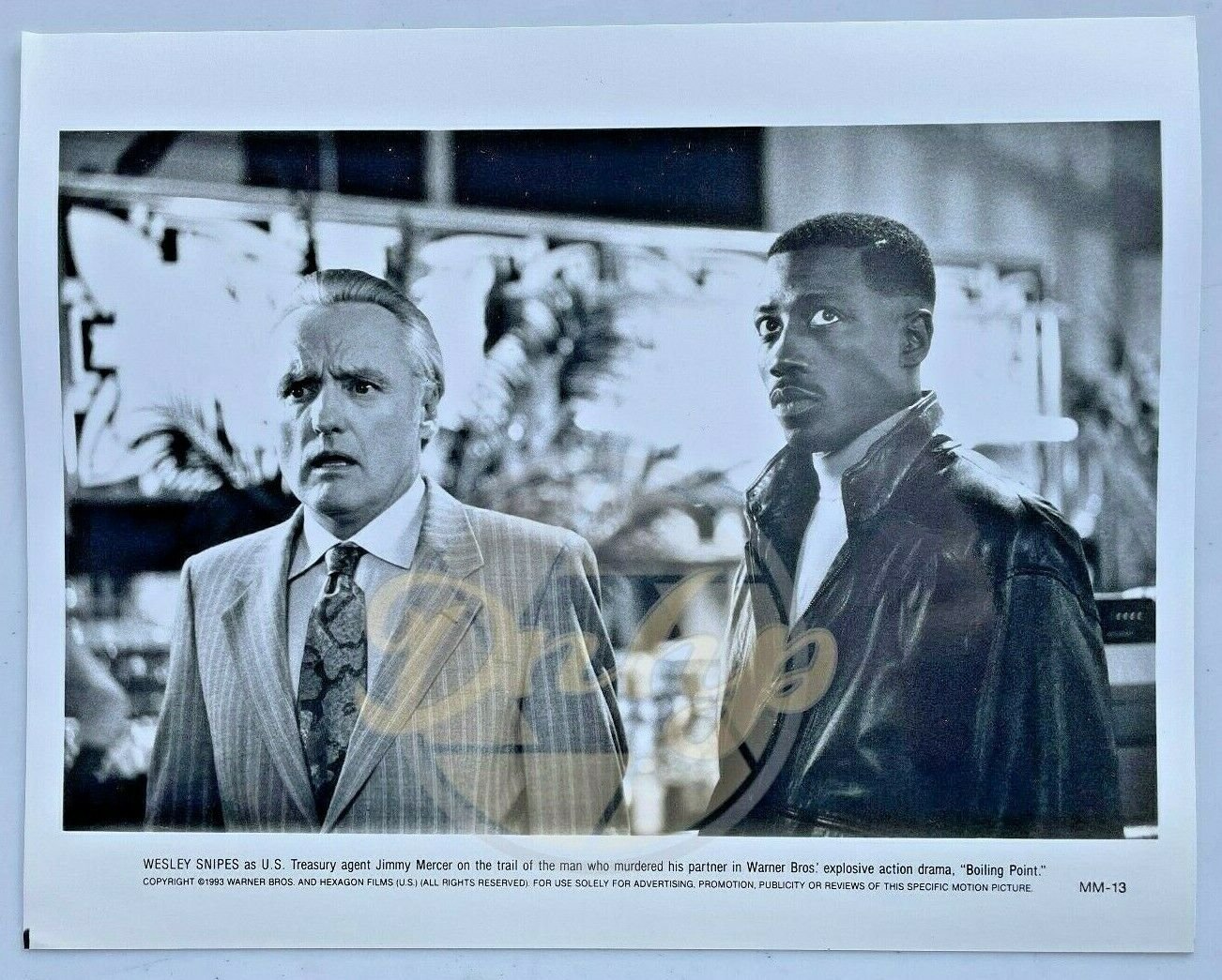 BOILING POINT Wesley Snipes Hopper 8x10 B&W (1 photo) 1993 Movie Lobby Card