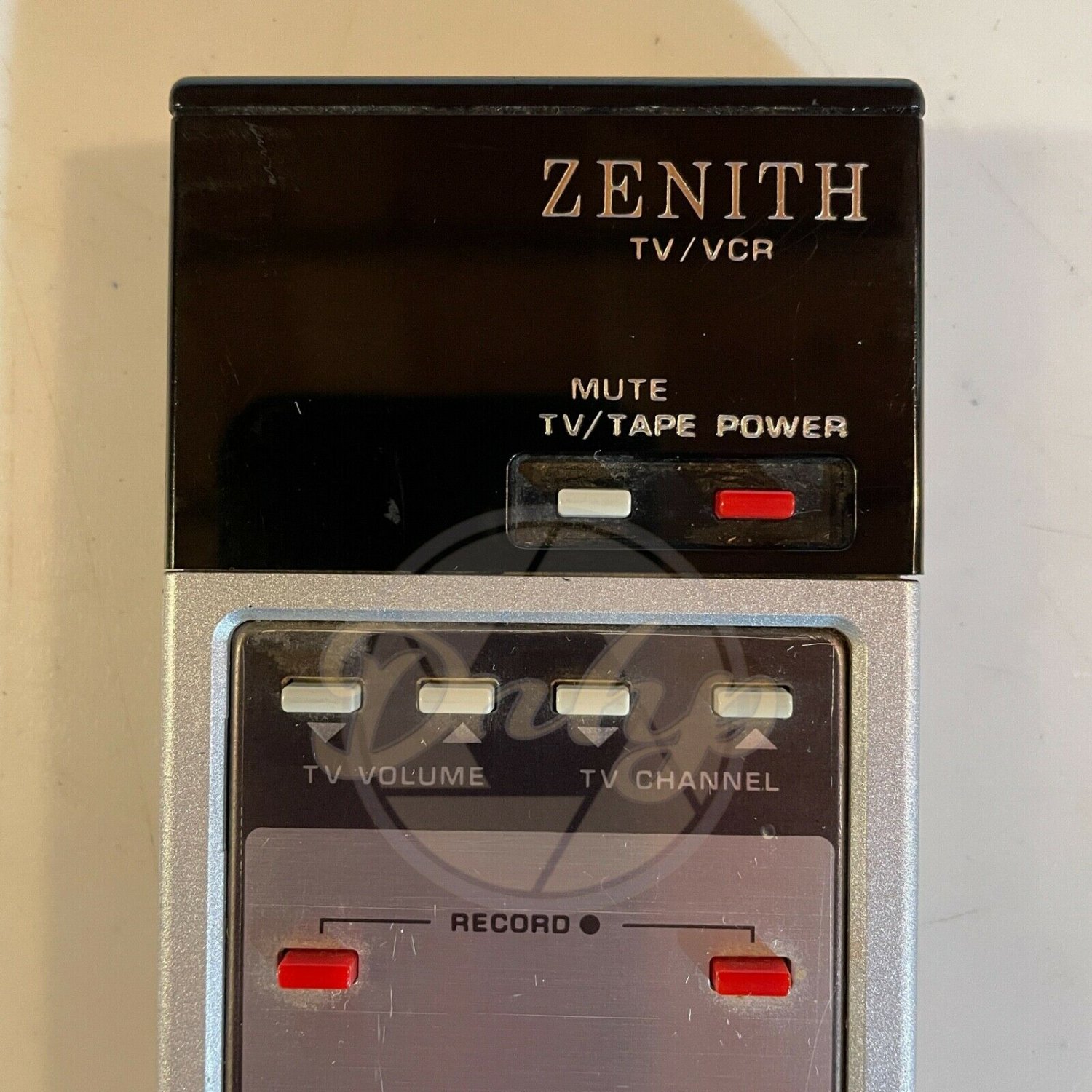 ZENITH TV VCR Remote Control Size J Battery USA 1980s Vintage