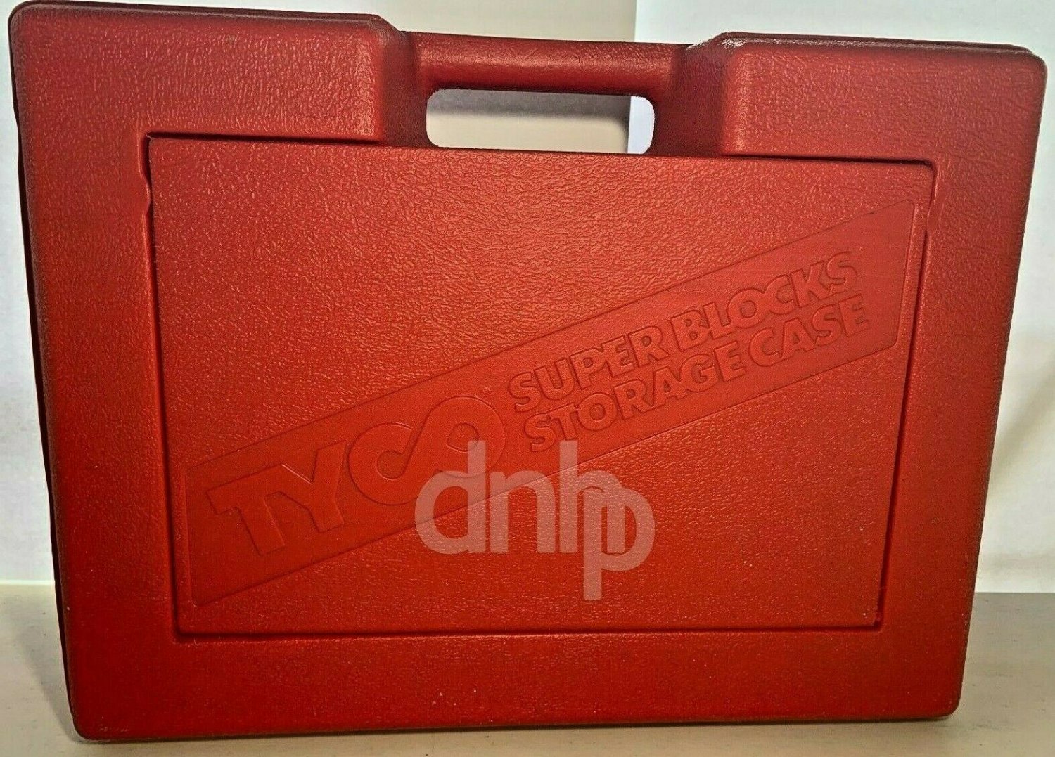 TYCO SUPER BLOCKS LEGO BRIEFCASE Red Toy Block Storage 1980s Vintage