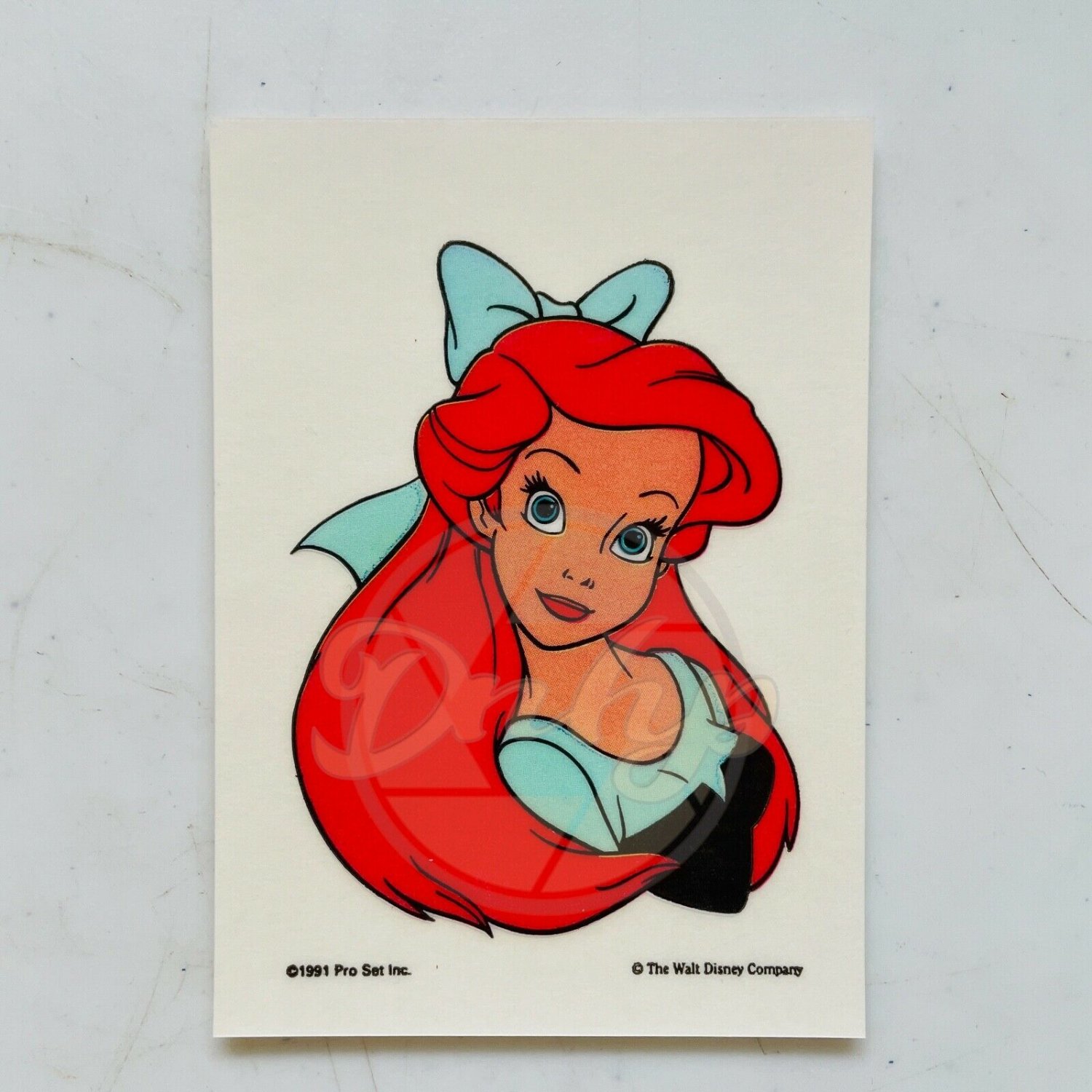 THE LITTLE MERMAID Ariel Walt Disney Pro Set Sticker Trading Card USA 1991