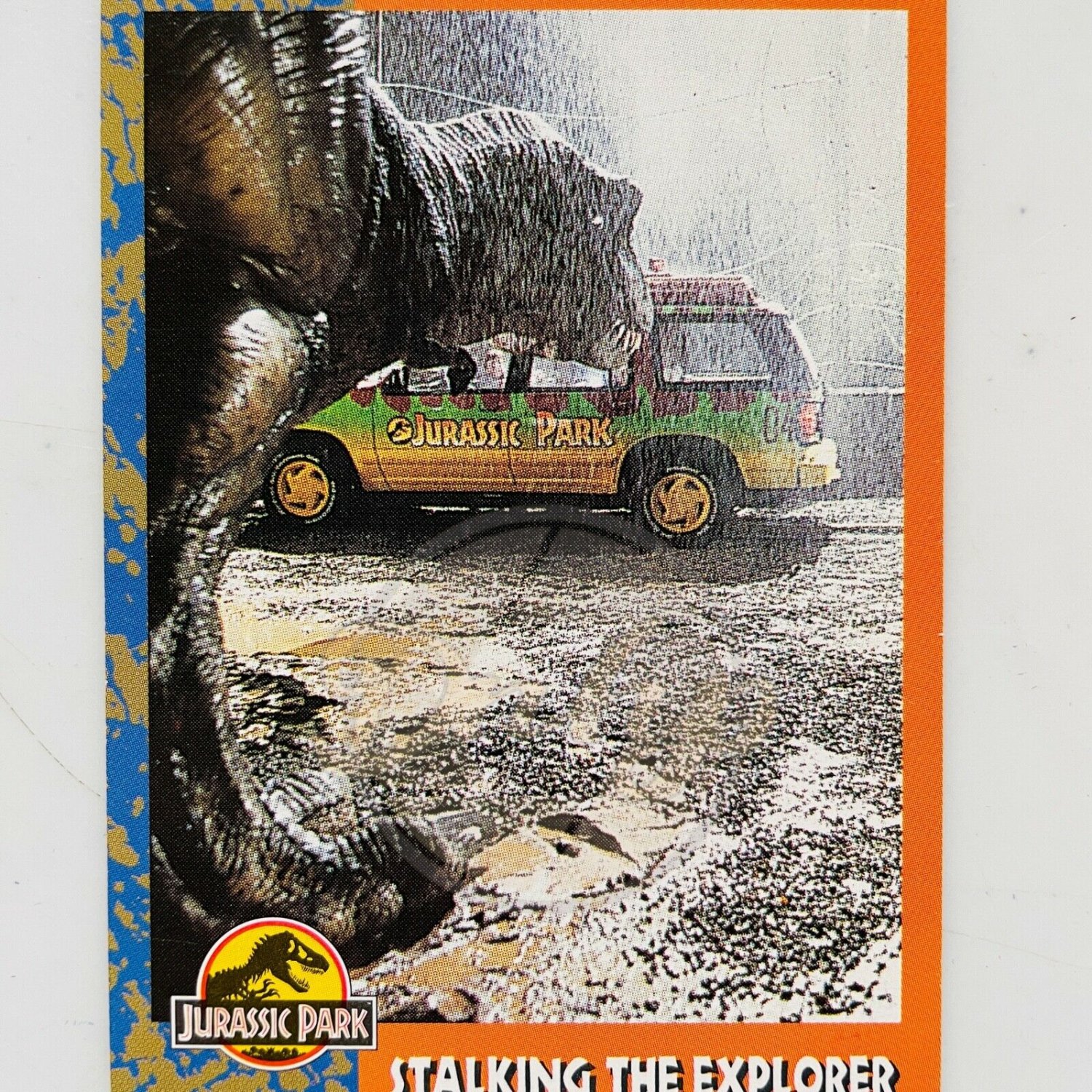 Jurassic Park T Rex Stalking The Explorer 34 Topps Trading Card Usa 1993