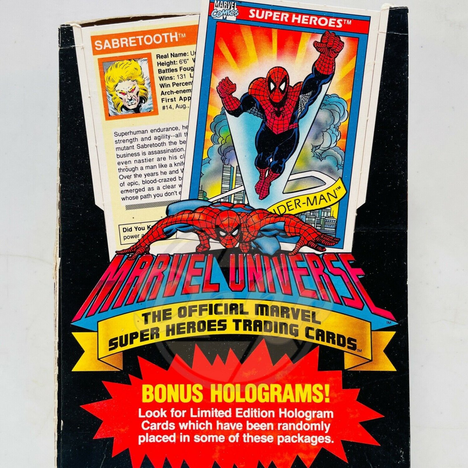 MARVEL UNIVERSE Spider-Man Empty Box Marvel Comics Impel USA 1990 BOX ONLY