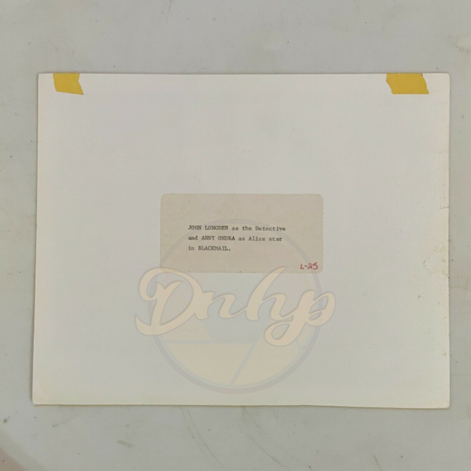 ALFRED HITCHCOCK BLACKMAIL John Longden 8x10 B&W (1 photo) 1929 Movie Photo