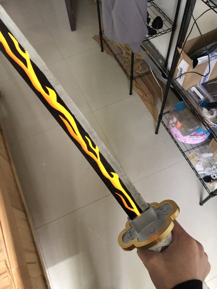 Zenitsu Agatsuma Glowing Sword Replica Demon Slayer Cosplay