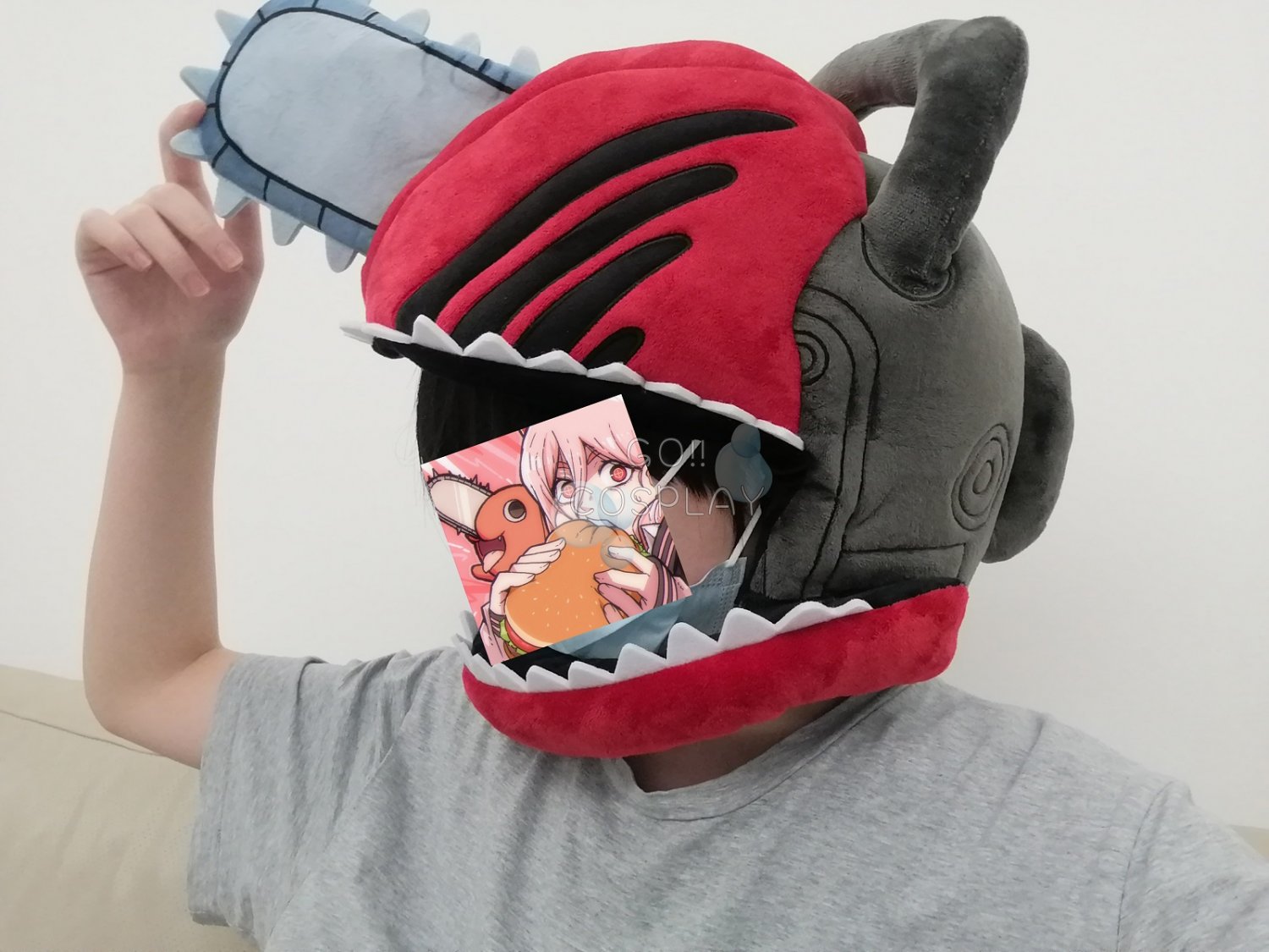 Chainsaw Man Plush Helmet Hat