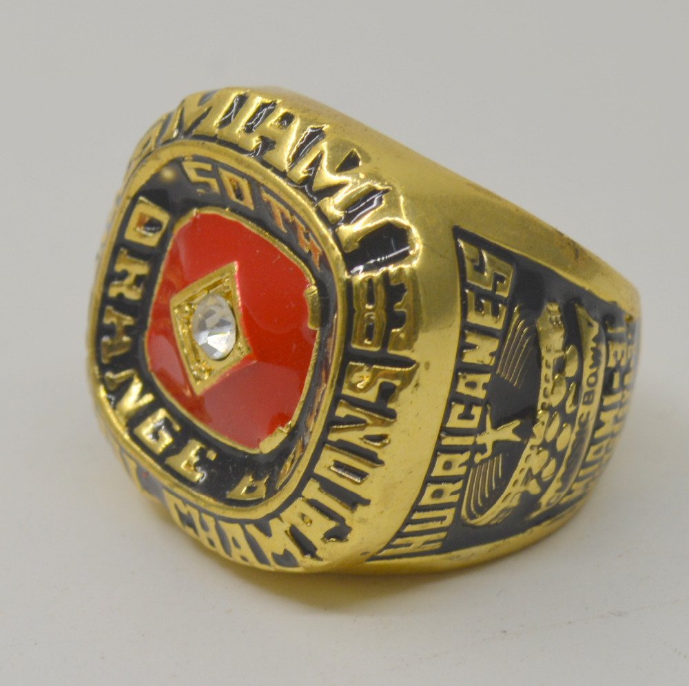 1983 Miami Hurricanes Football Championship Ring Replica Size 11-in Un