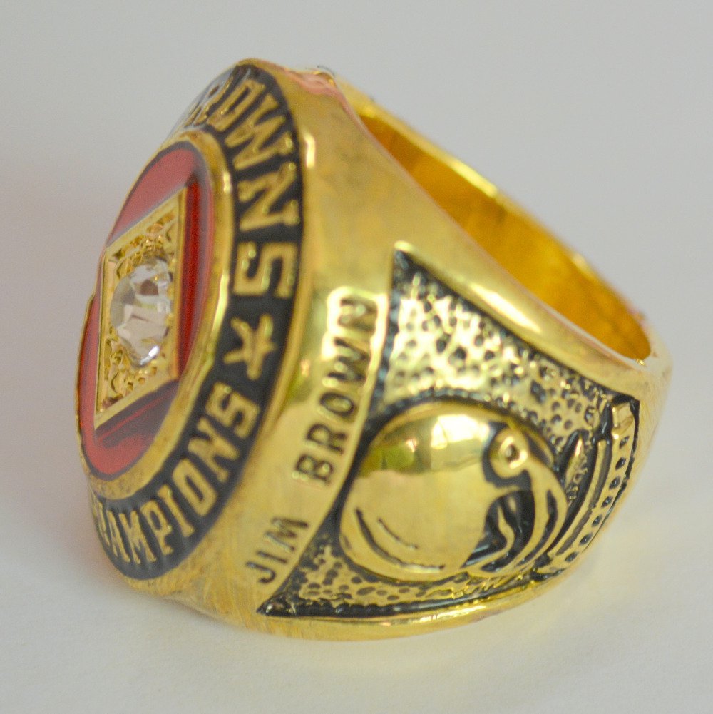 1964 Cleveland Browns Jim Brown Championship Rings For Players-in Ring