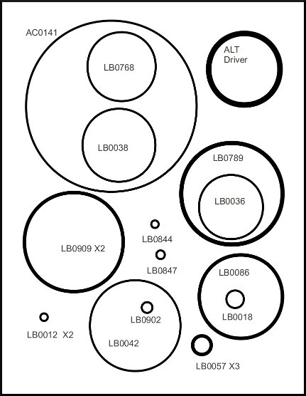 Senco SCN65 Framing Nailer O-ring Parts Rebuild Kit