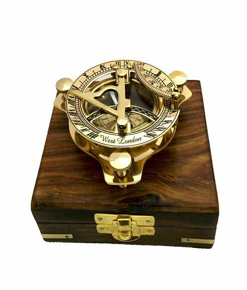 Brass Sundial Compass 4 Inch Nautical Maritime Antique Vintage Style ...