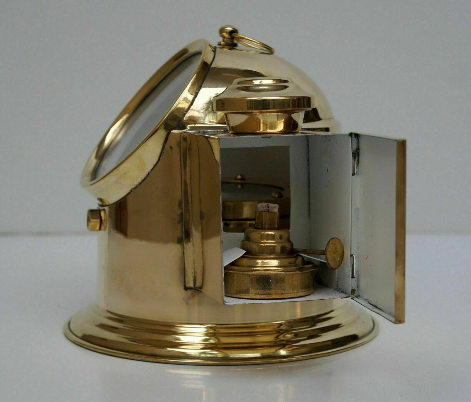 Vintage Marine Binnacle Boat Oil Lamp Brass Nautical Ship Compass ...