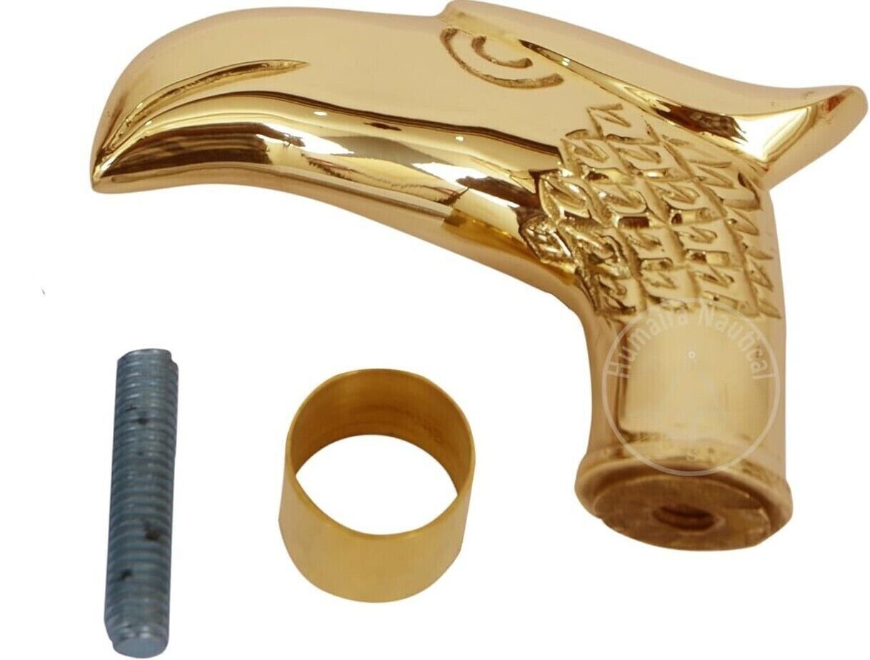 Vintage Brass Eagle Cane Handle Falcon Head For Wooden Walking Stick ...