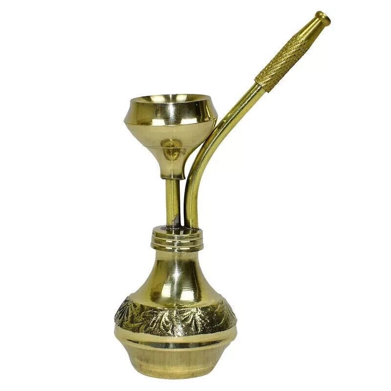 Brass Hookah Pipe Pot Smoking Tobacco Chillum Bar Parties Home Decor ...