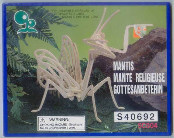 Praying Mantis Insect Wooden Bug Craft Kit Wood Puzzle