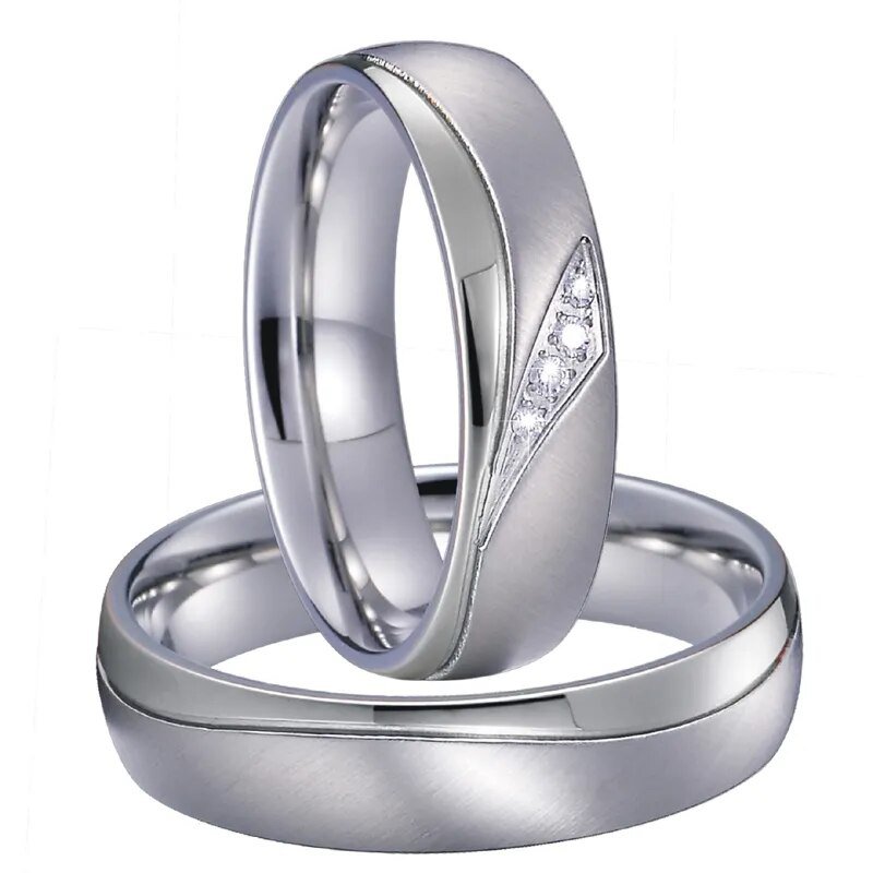 Marriage Rings Couples Sterling Silver 925 | Wedding Alliance Couple W