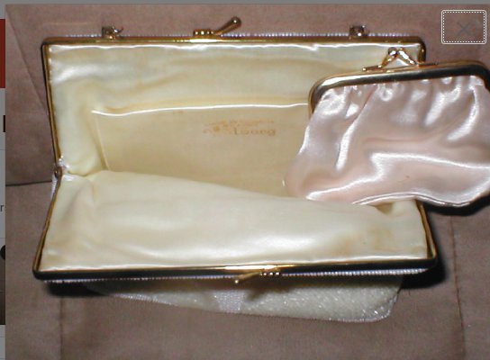 Vintage Ivory color Beaded Evening Bag Purse circa 1940 by WALBORG