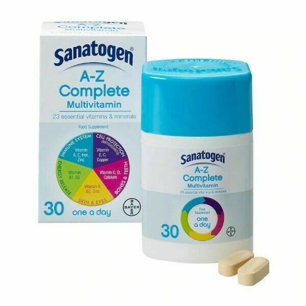 Sanatogen A-Z Complete Multivitamin Minerals Tablets 30s. Immune System ...
