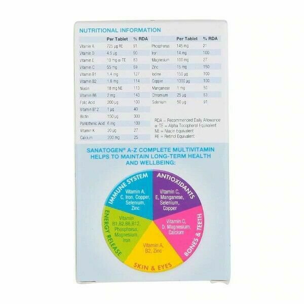 Sanatogen A-Z Complete Multivitamin Minerals 60S Tablets