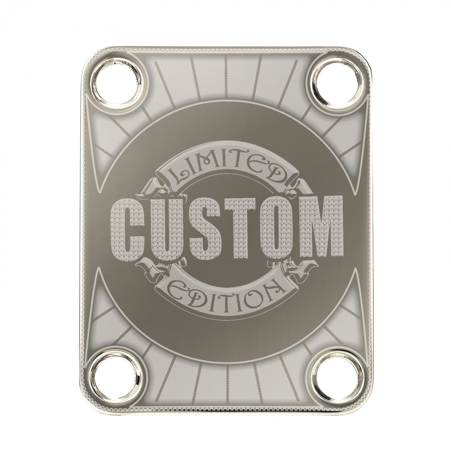 Engraved Guitar Joint/Heel Neck Plate, Nickel (Standard 4 Bolt) Custom ...