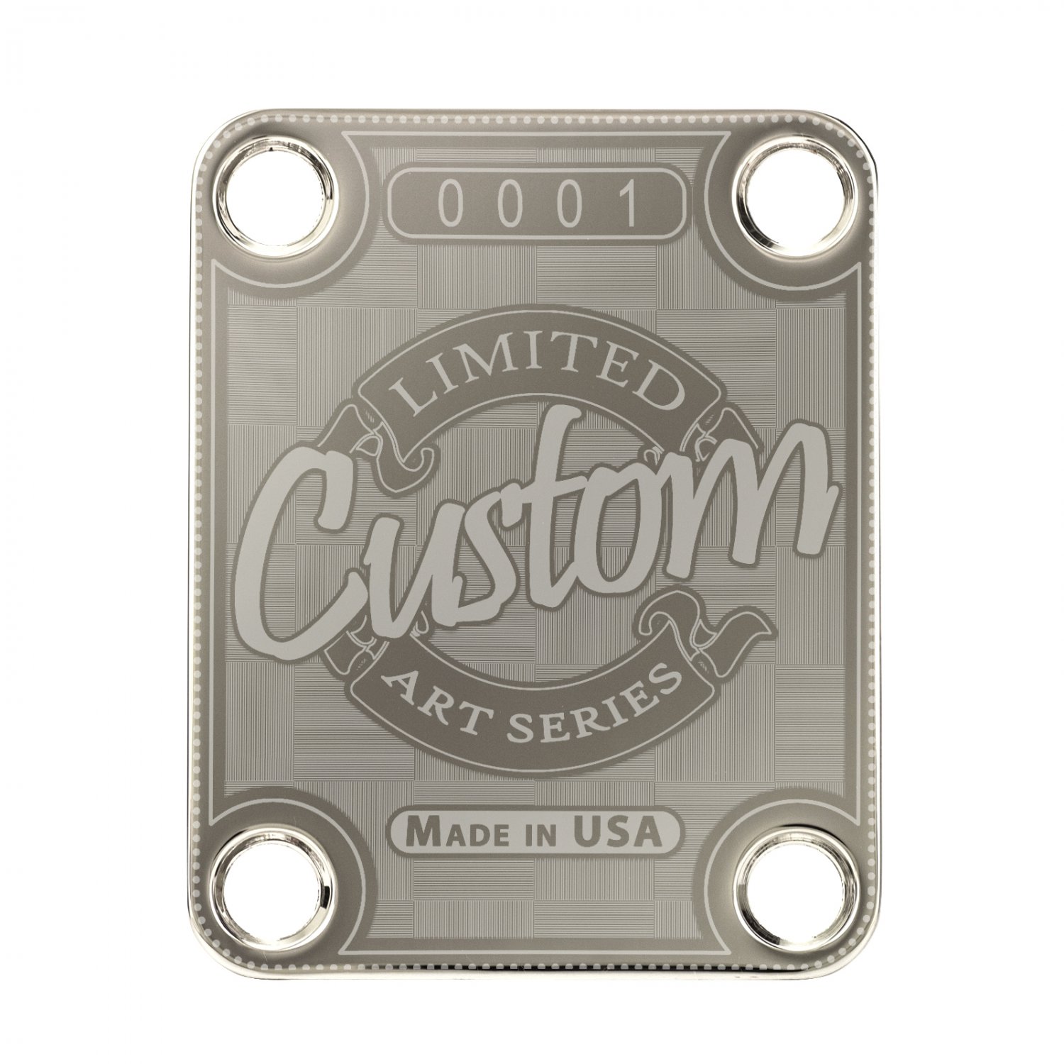 Engraved Guitar Joint/Heel Neck Plate, Nickel (Standard 4 Bolt) Custom ...