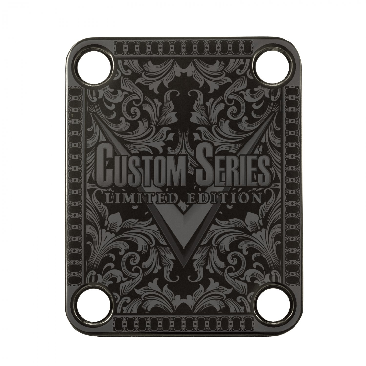 Engraved Guitar Joint/Heel Neck Plate, Black (Standard 4 Bolt) Custom ...