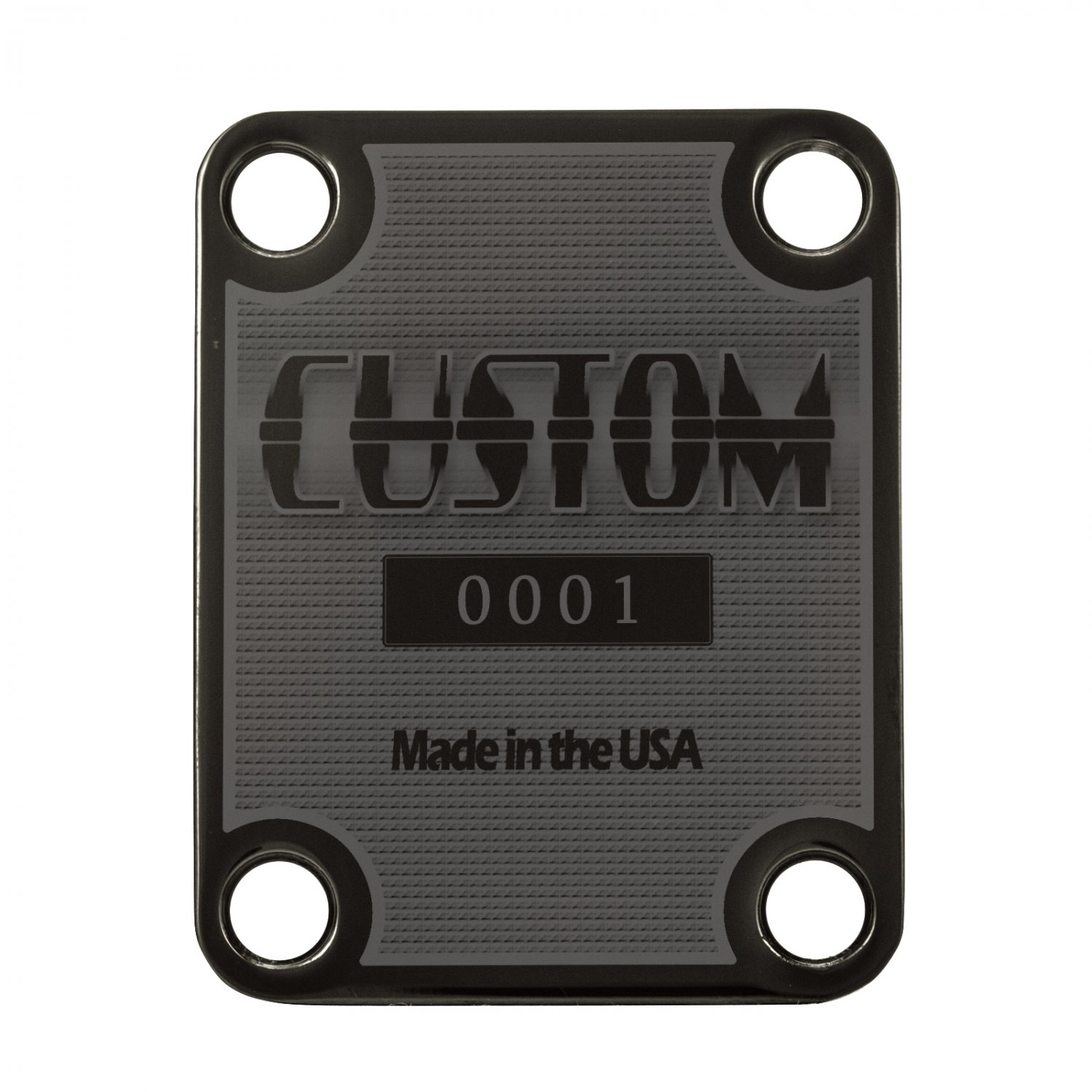 Engraved Guitar Joint/Heel Neck Plate, Black (Standard 4 Bolt) Custom ...