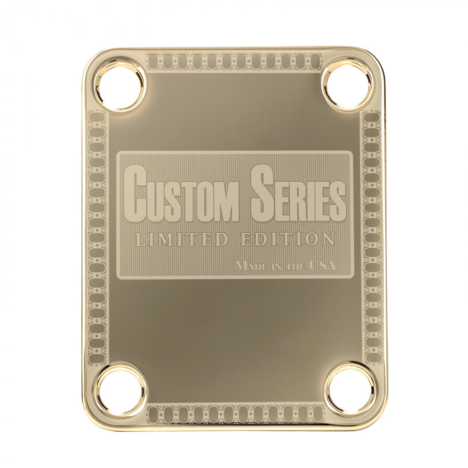 Engraved Guitar Joint/Heel Neck Plate, Gold (Standard 4 Bolt) Custom ...