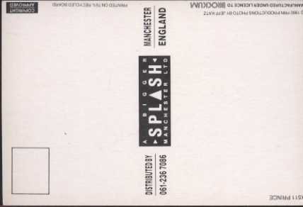 PRINCE With Gun Mic Postcard