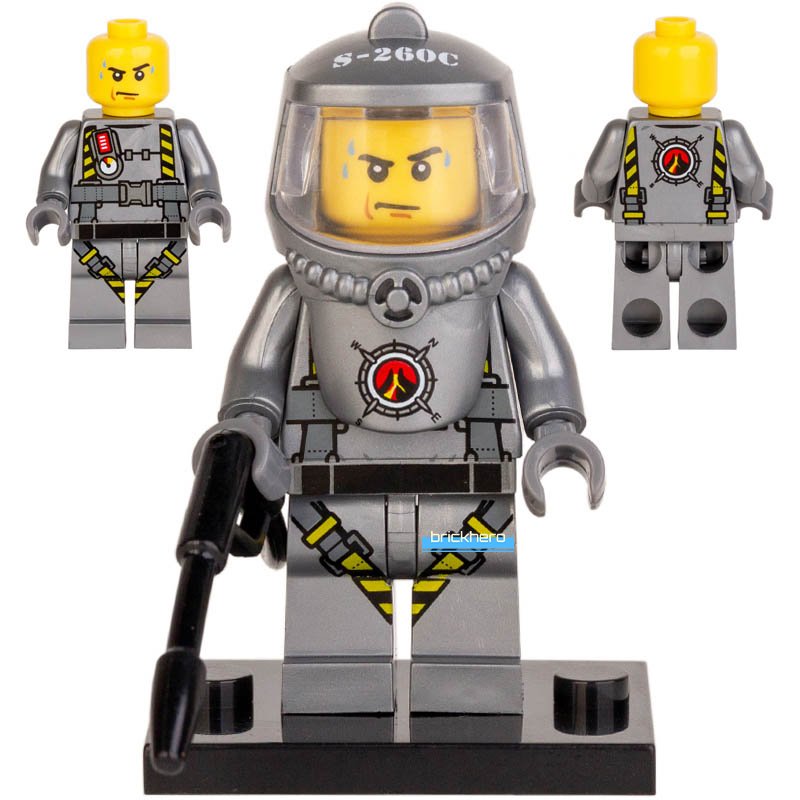 LEGO Compatible Hazmat Biohazard Suit Radiation Suit Silver Custom ...