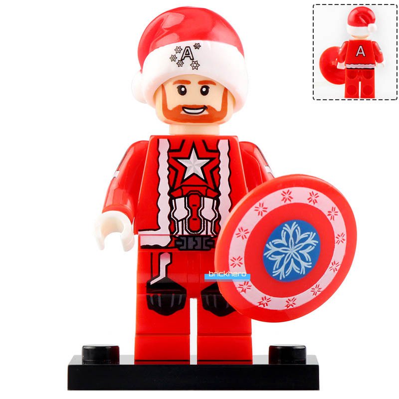 LEGO Compatible Marvel Superheroes Santa Steve Rogers Custom Printed ...